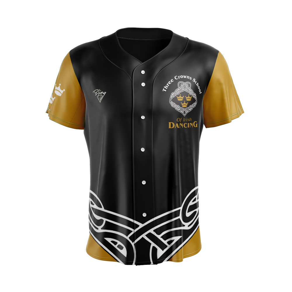 Three Crowns School of Irish Dancing - Baseball Top by Bling